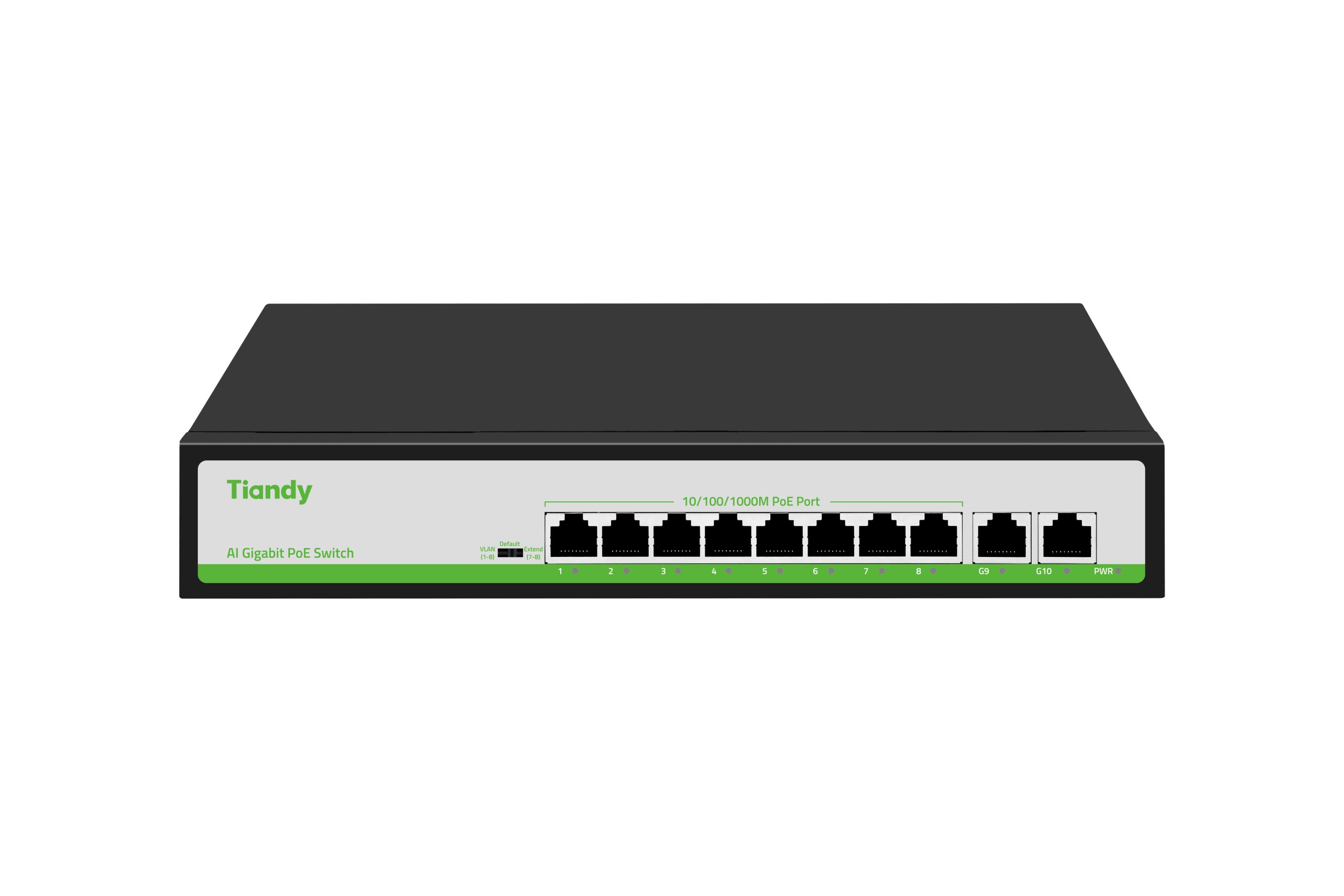 8-PoE 2-Uplink Gigabit Switch – Tiandy Nepal